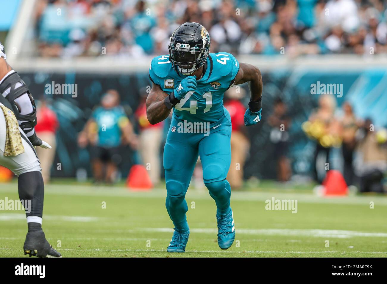 Jacksonville Jaguars linebacker Josh Allen (41) in action during an NFL ...