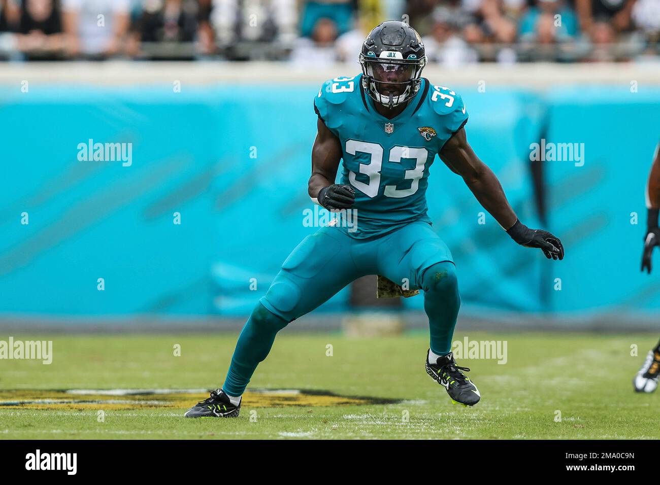 Jacksonville Jaguars linebacker Devin Lloyd (33) in action during an ...