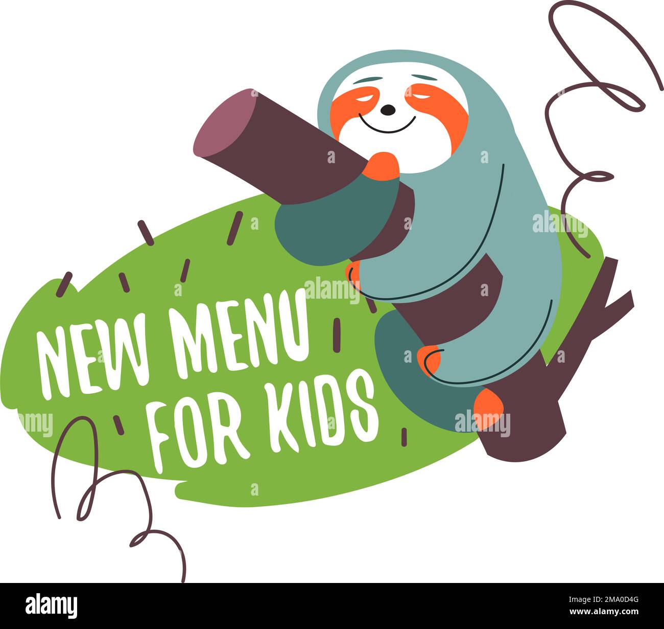 Children food in restaurant or cafe, new menu for kids. Isolated koala ...