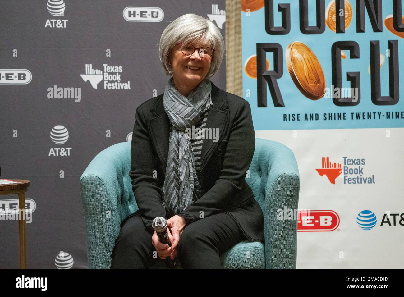 Janet Evanovich is seen at First Baptist Church Austin during the the ...