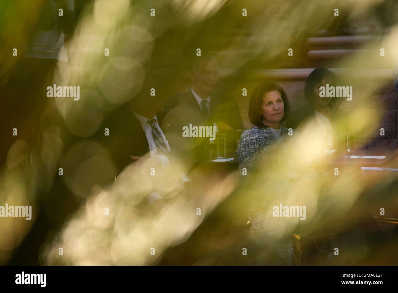 Sen. Catherine Cortez Masto, D-Nev., listens during a gospel breakfast ...