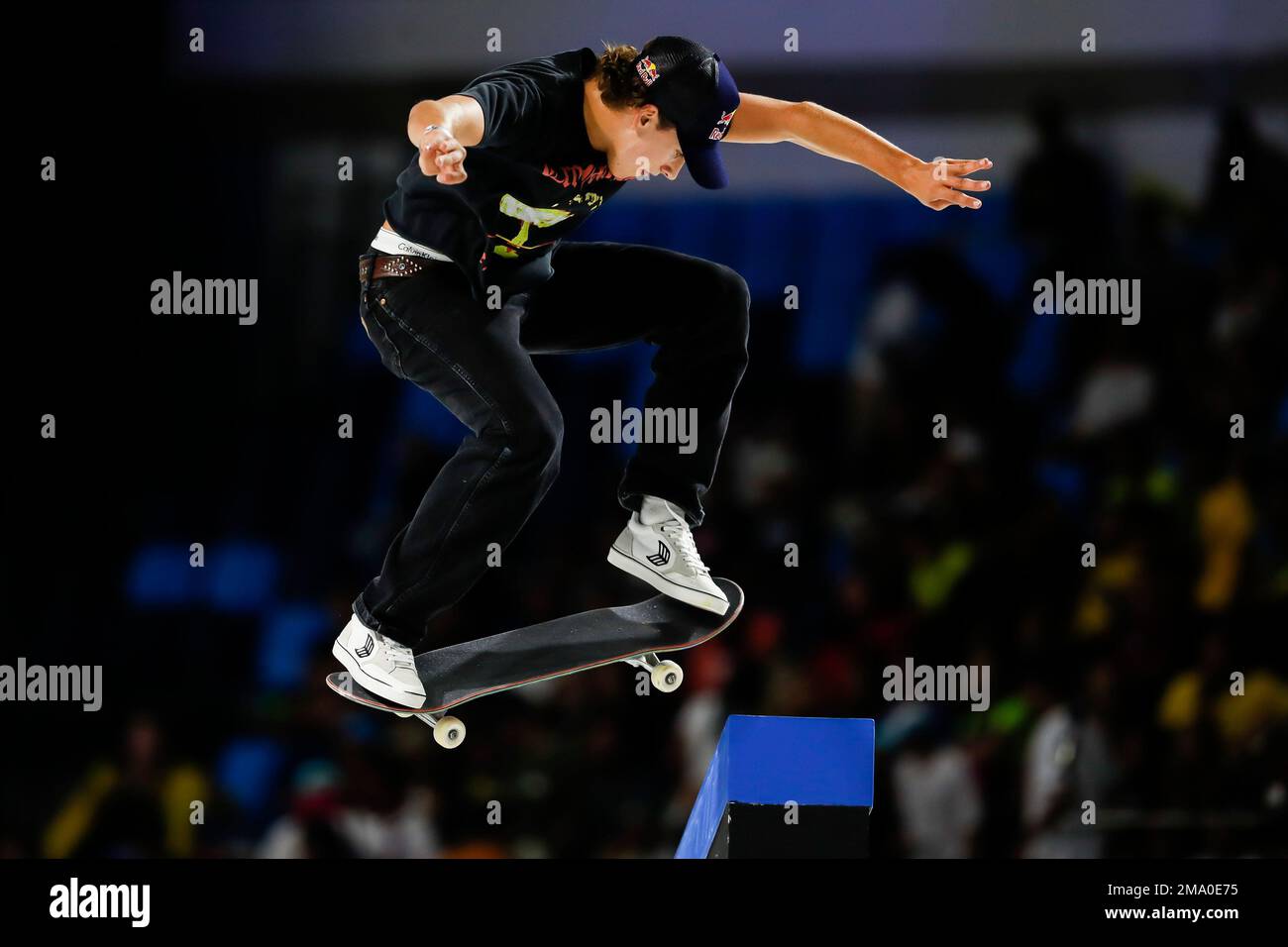 Jagger Eaton, of the United States, practices ahead of the Street ...