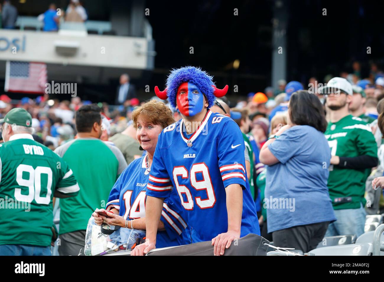 Buffalo Bills fans react after an NFL football game against the New ...