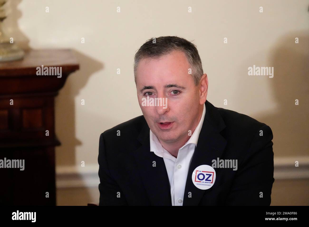 Rep. Brian Fitzpatrick, R-Pa., speaks during a campaign event for ...