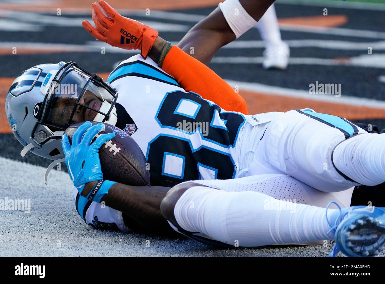 Carolina Panthers wide receiver Terrace Marshall Jr. (88) rolls through ...