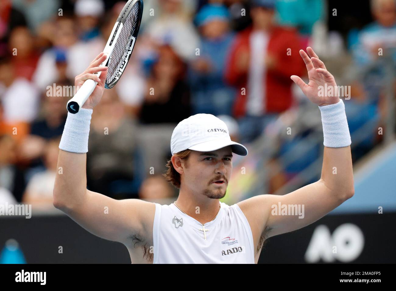 J.J. Wolf of the U.S. celebrates after defeating Diego Schwartzman of ...