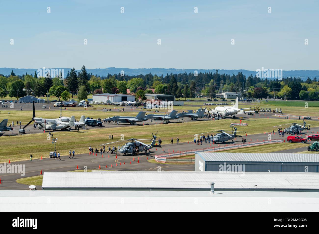 220522-N-EV253-1054 HILLSBORO, Ore. (May 22, 2022) – Visitors interact ...