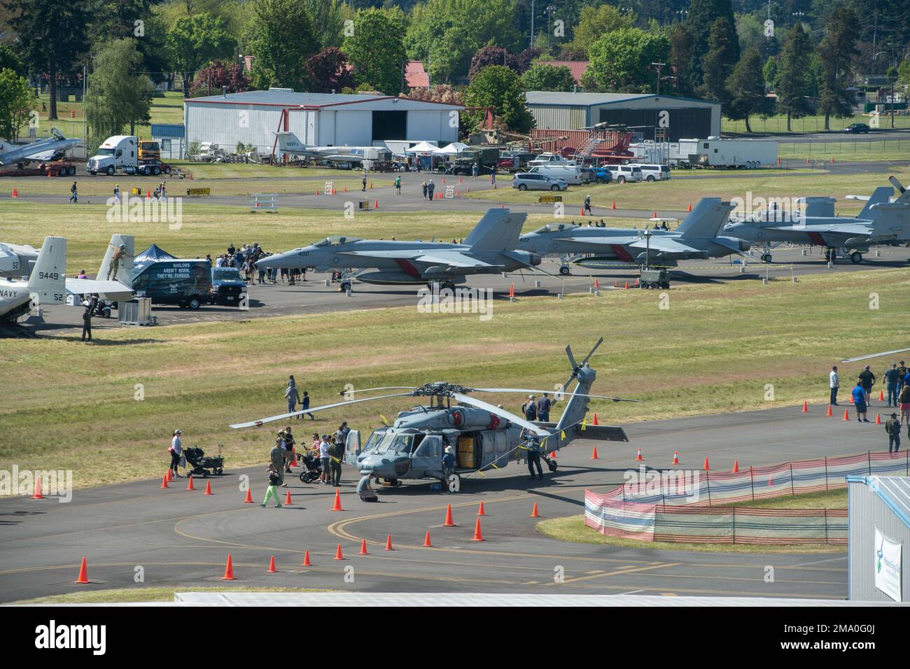 220522-N-EV253-1051 HILLSBORO, Ore. (May 22, 2022) – Visitors interact ...