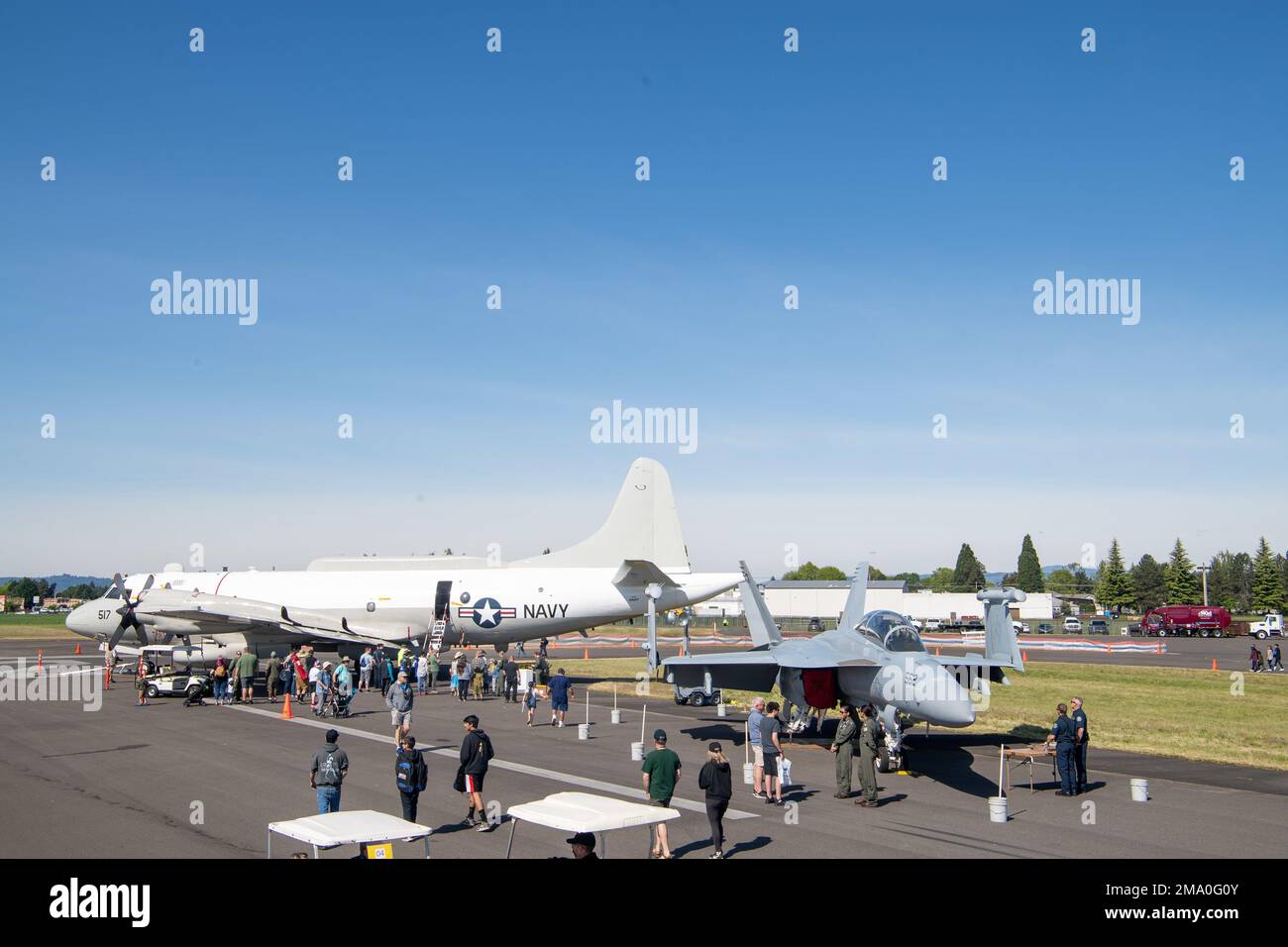 220522-N-EV253-1044 HILLSBORO, Ore. (May 22, 2022) – Visitors interact ...