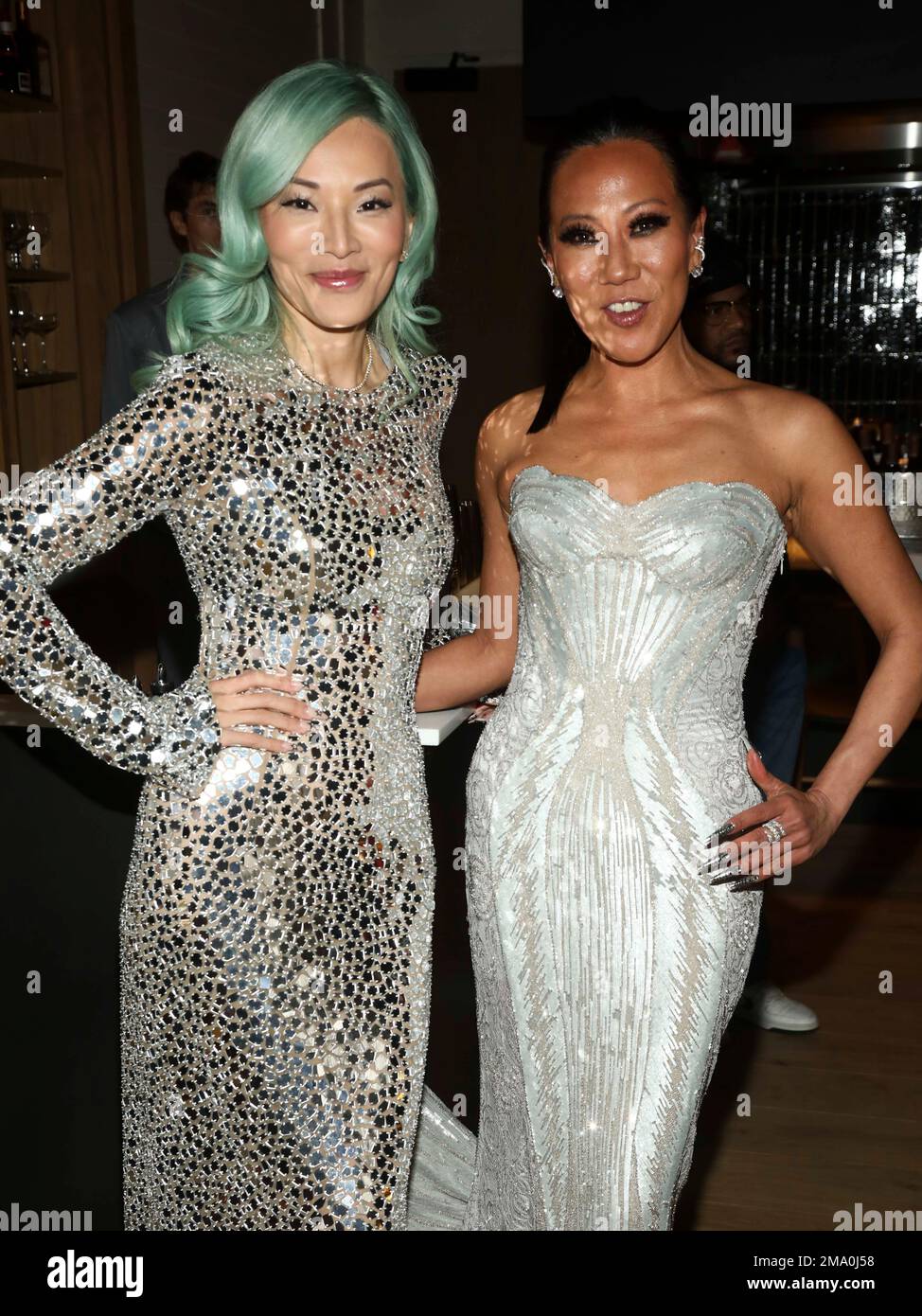 Tina Leung, left, and Lynn Ban, right, attend the Netflix television ...