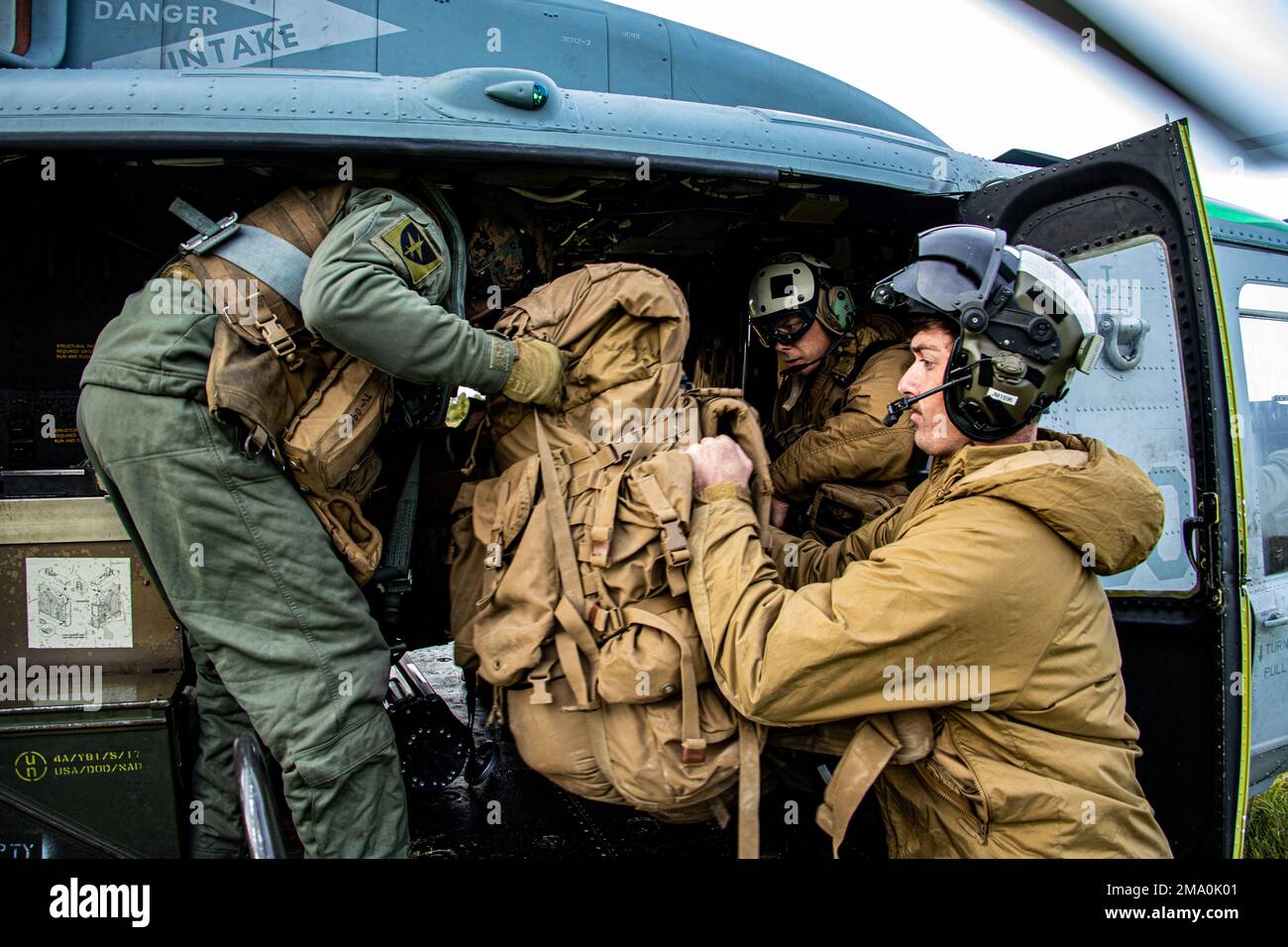U.S. Marine Cpl. John Taylor (right), an infantry automatic rifle ...