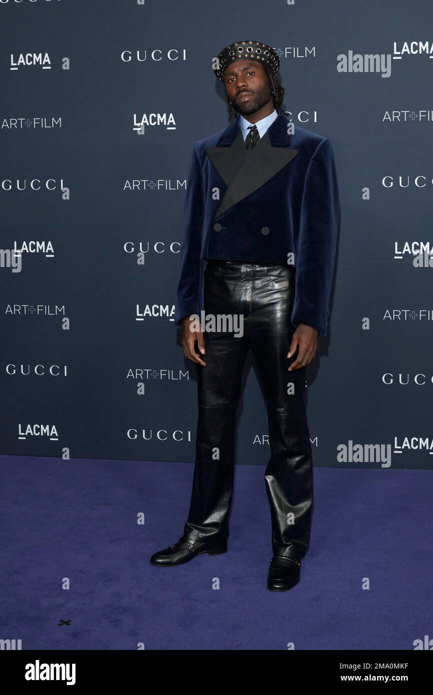Dev Hynes arrives at the LACMA Art+Film Gala on Saturday, Nov. 5, 2022 ...