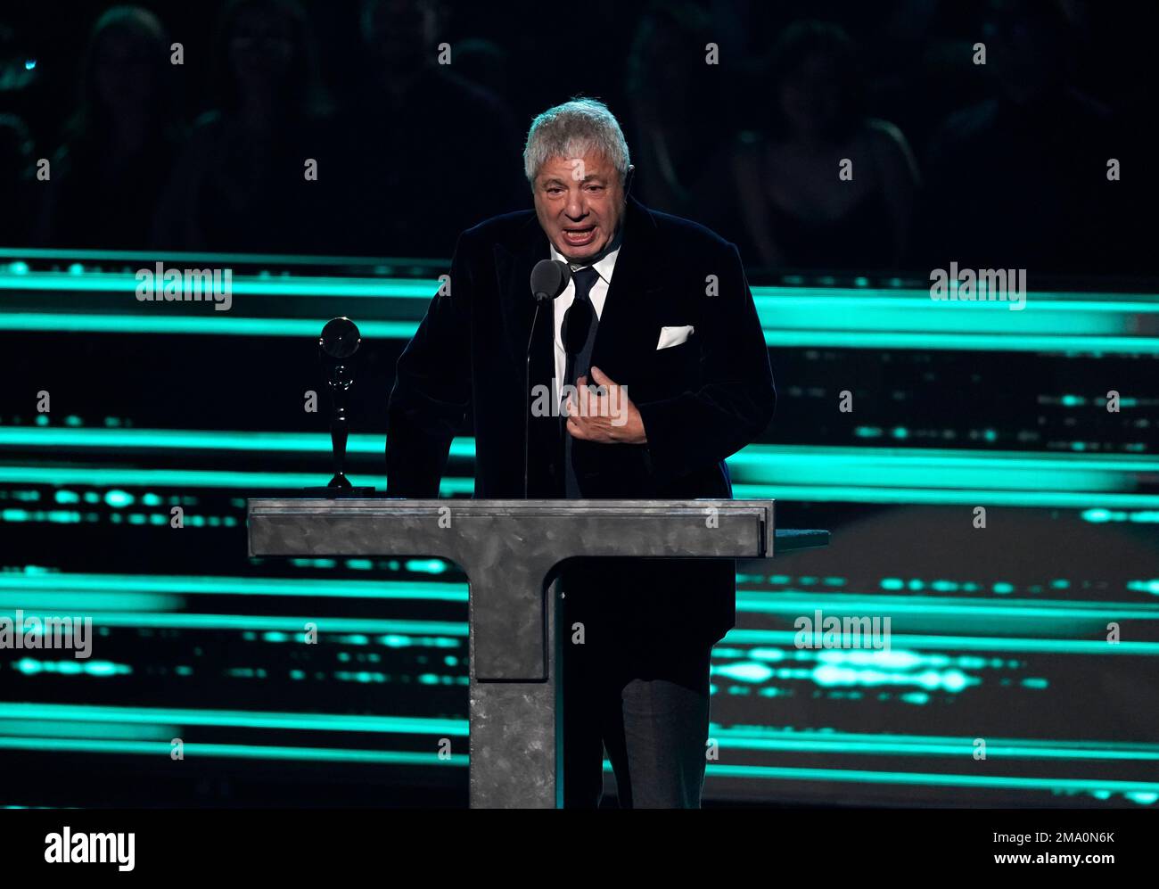 Inductee Allen Grubman speaks during the Rock & Roll Hall of Fame ...