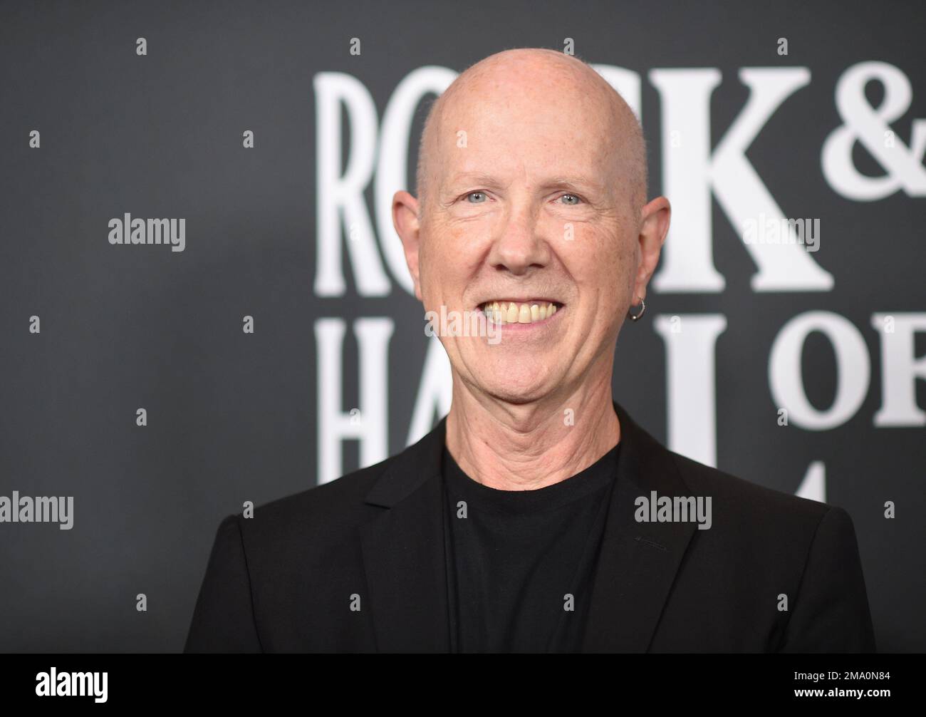 Jimmy Ryan poses in the press room during the Rock & Roll Hall of Fame ...