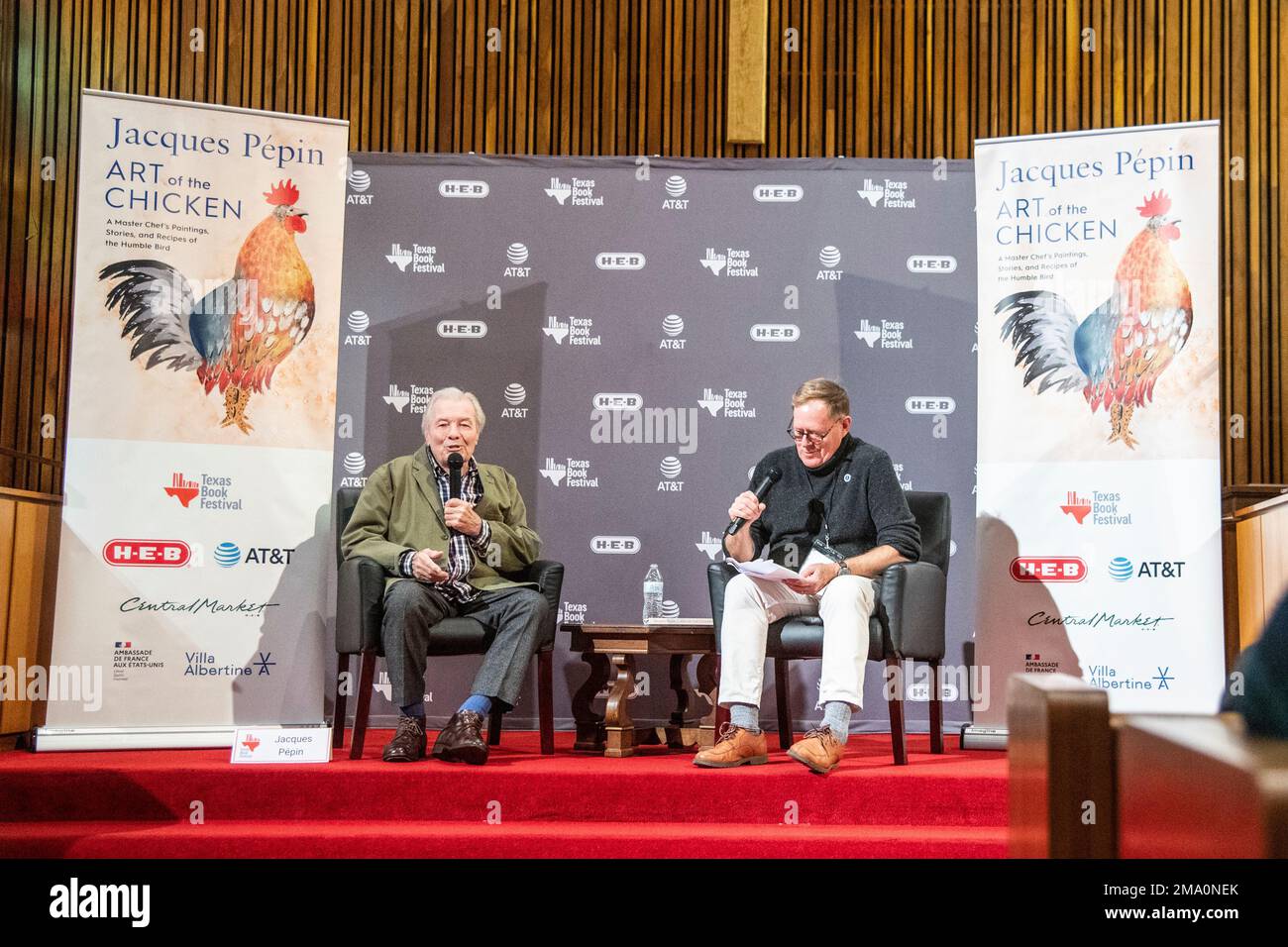 Jacques Pepin, left, is seen at Central Presbyterian Church during the ...