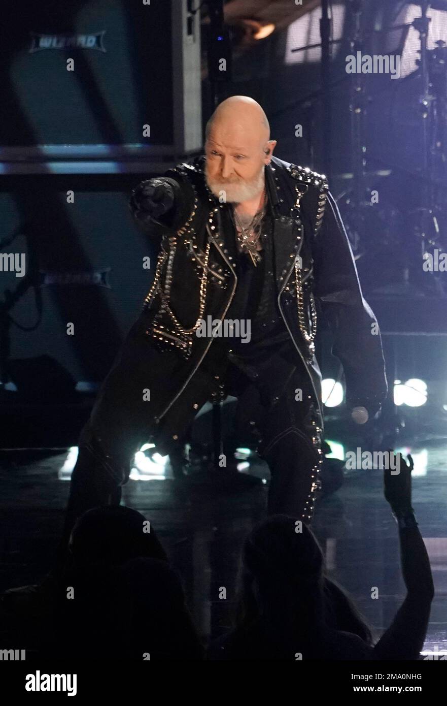 Inductee Rob Halford of Judas Priest performs during the Rock & Roll ...