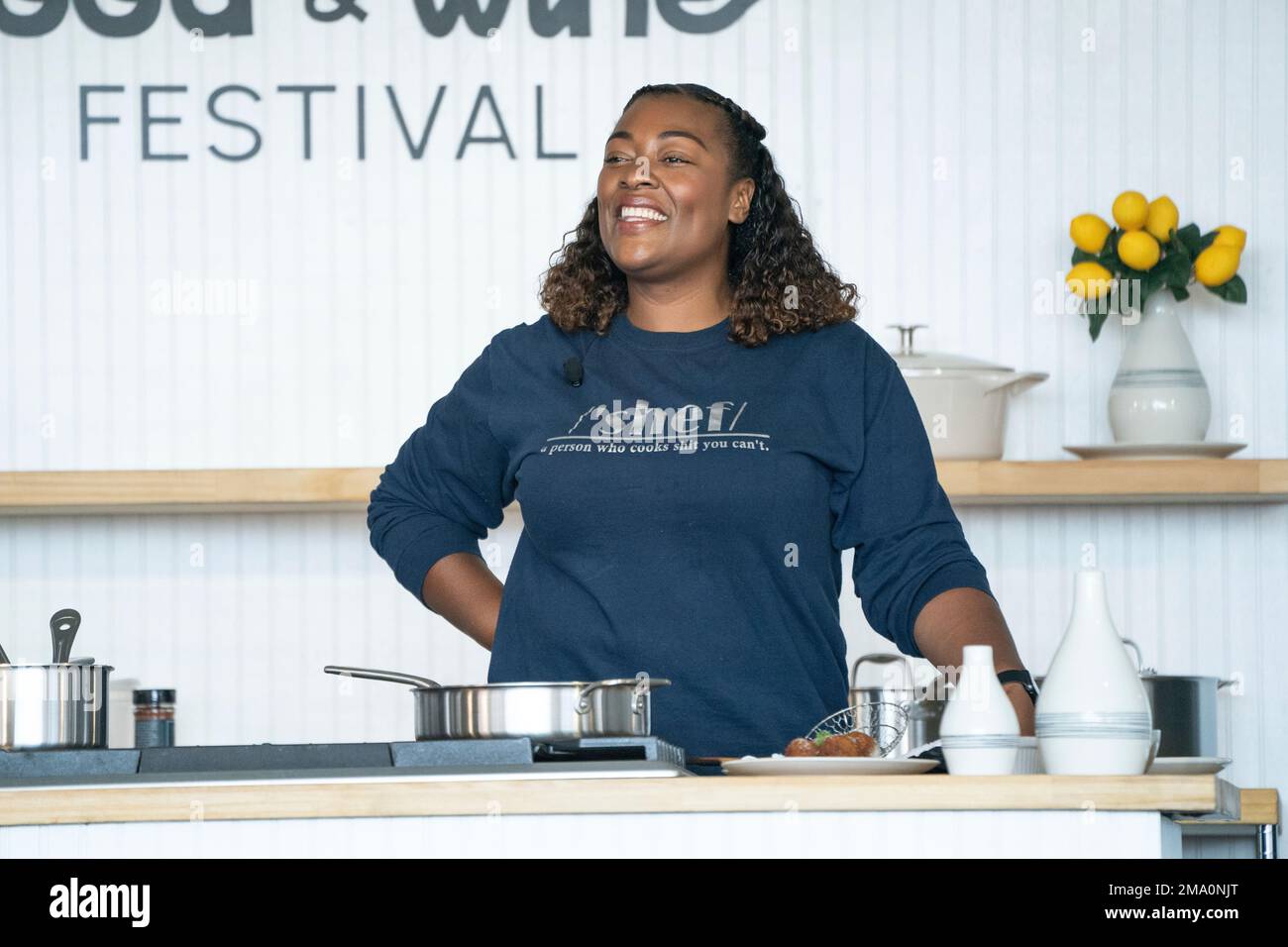 Chef Tiffany Derry is seen during the Austin Food & Wine Festival on ...