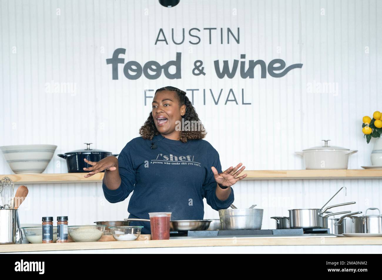 Chef Tiffany Derry is seen during the Austin Food & Wine Festival on ...