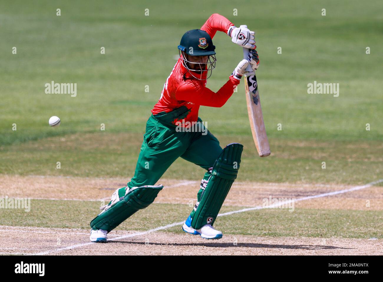 Bangladesh's Litton Das bats during the T20 World Cup cricket match ...