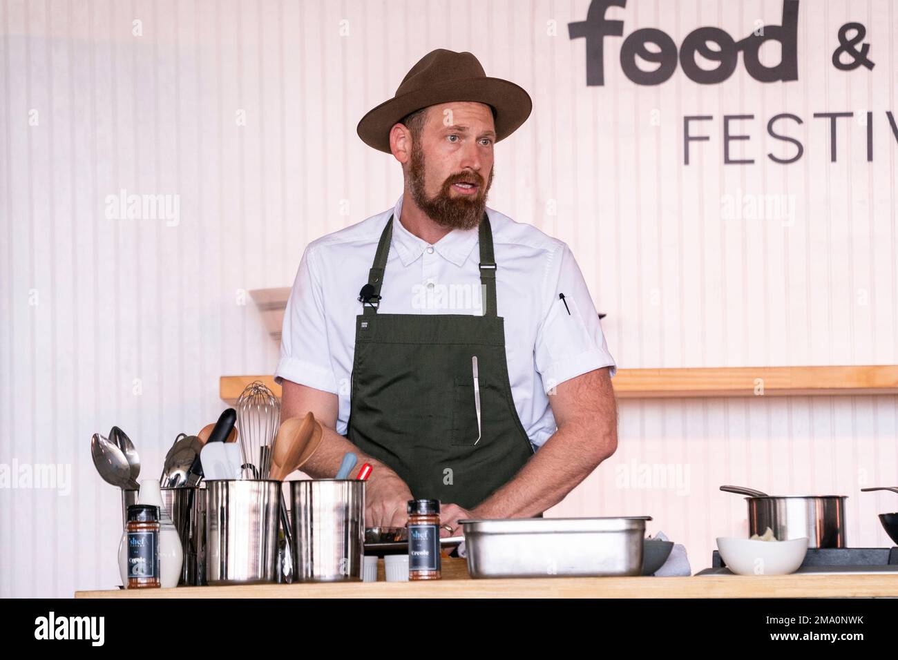 Chef Kevin Fink is seen during the Austin Food & Wine Festival on ...