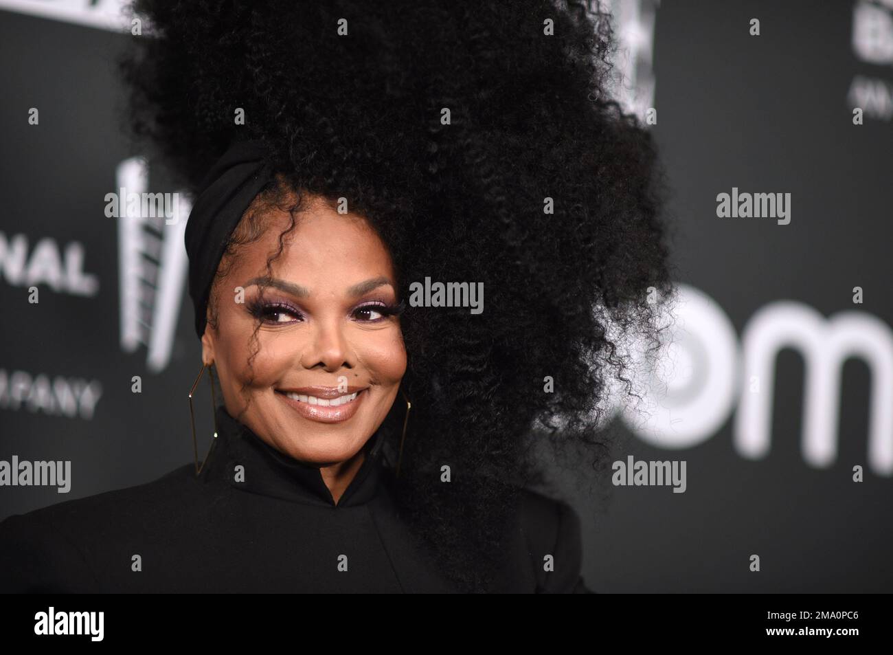 Janet Jackson poses in the press room during the Rock & Roll Hall of ...