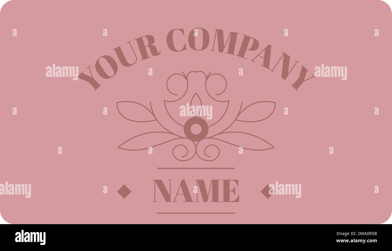 Business card design with company name and contact information of ...