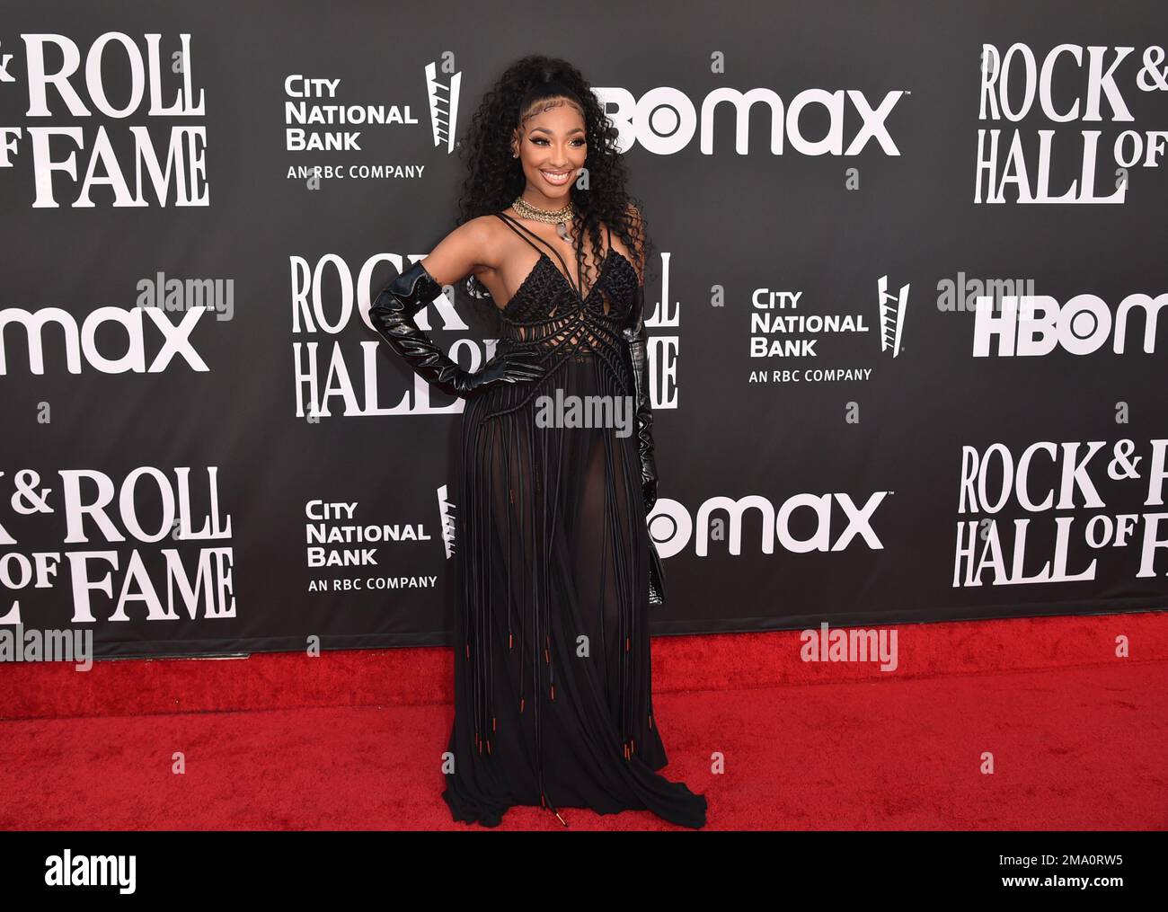 LeA Robinson arrives at the Rock & Roll Hall of Fame Induction Ceremony ...