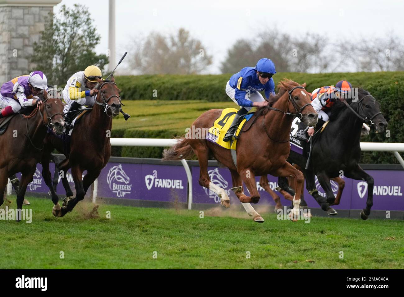William Buick rides Modern Games to victory during the Breeders' Cup ...