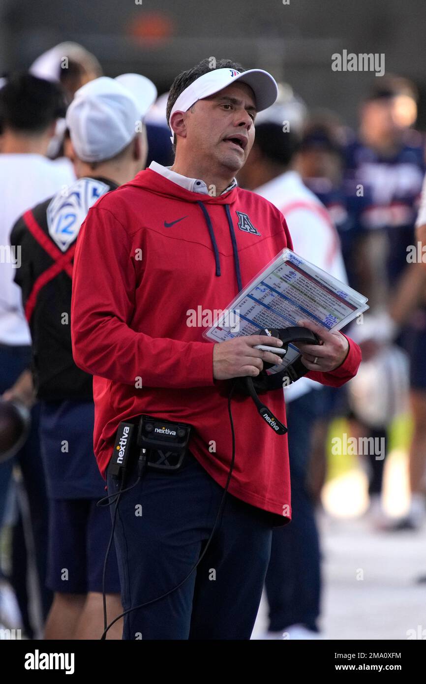 Arizona head coach Jedd Fisch in the first half during an NCAA college ...