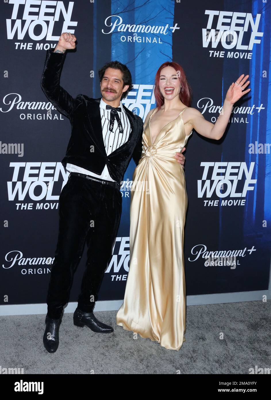 Crystal Reed, Tyler Posey arrives at The Los Angeles red carpet premiere for TEEN WOLF: THE ...