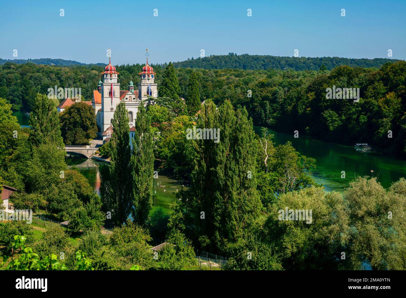 former Benedictine monastery on the High Rhine, Rheinau, Canton Zurich ...