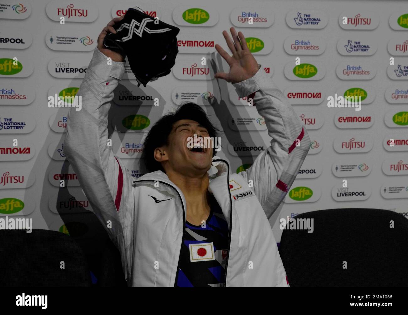Japan's Daiki Hashimoto celebrates after winning the silver medal in ...