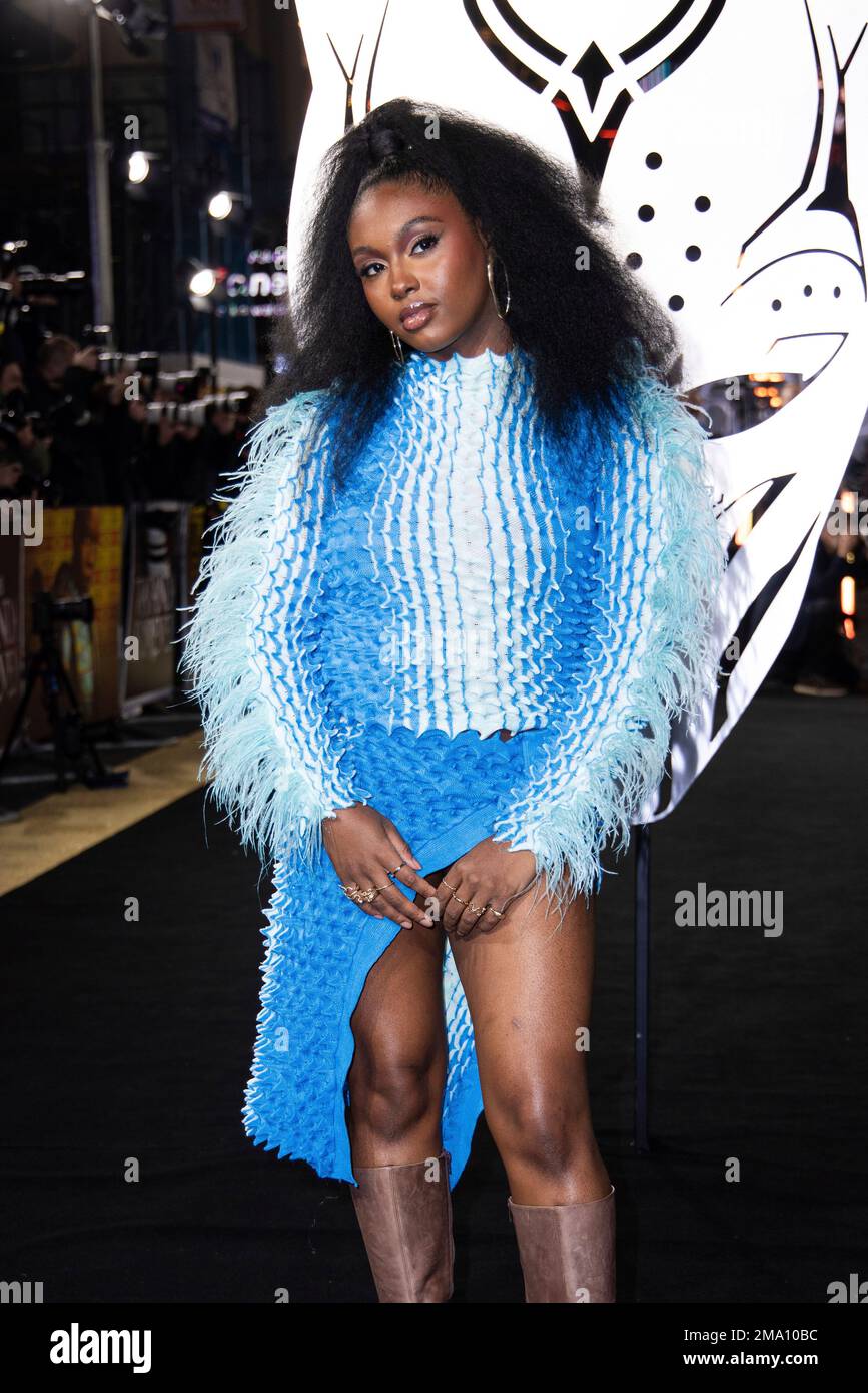 Tiana Major9 poses for photographers upon arrival for the premiere of ...