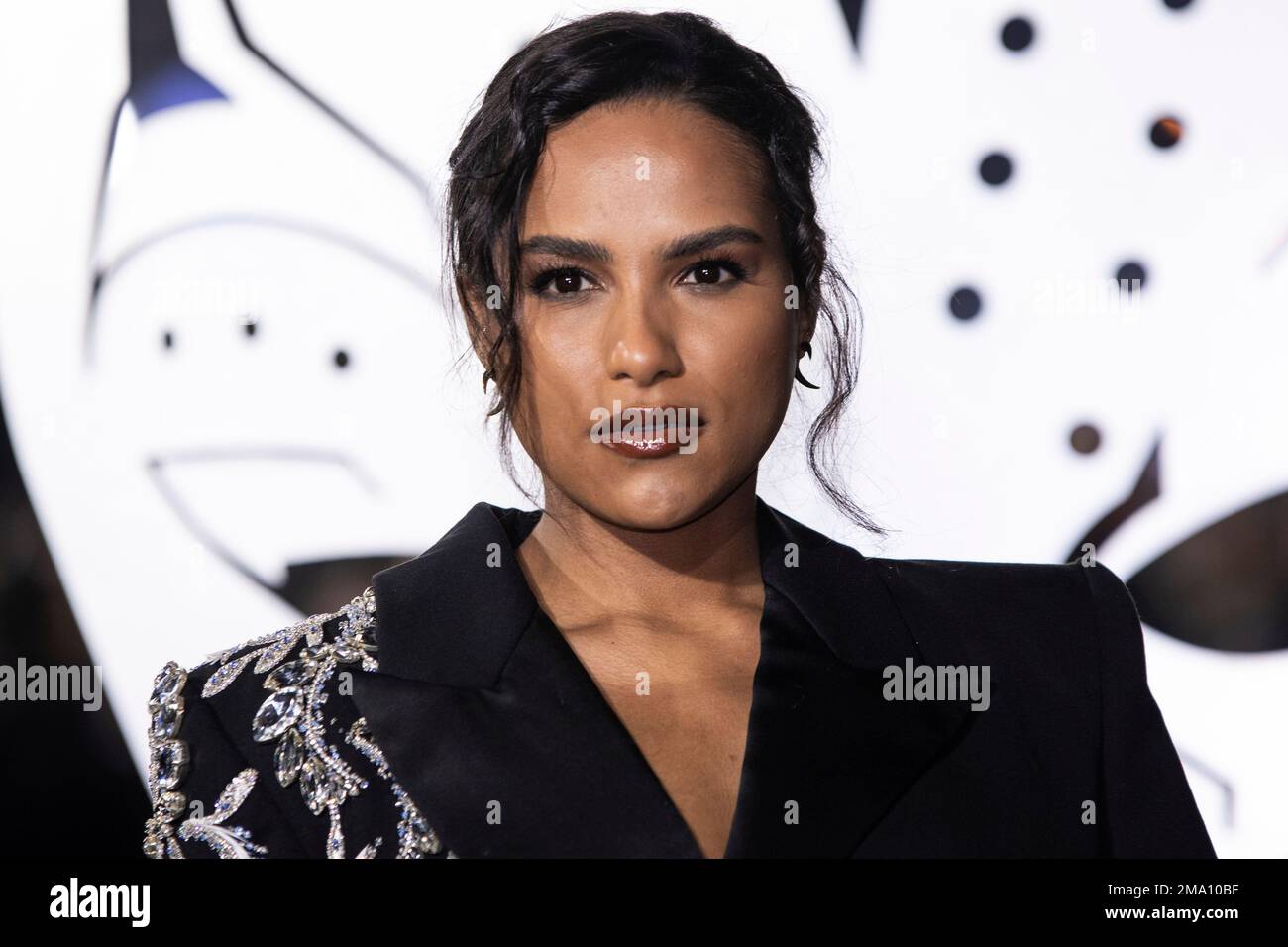 Saffron Hocking poses for photographers upon arrival for the premiere ...