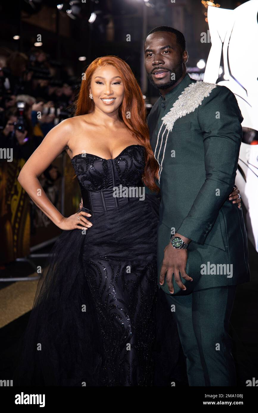 Toni Tone poses for photographers upon arrival for the premiere of the ...