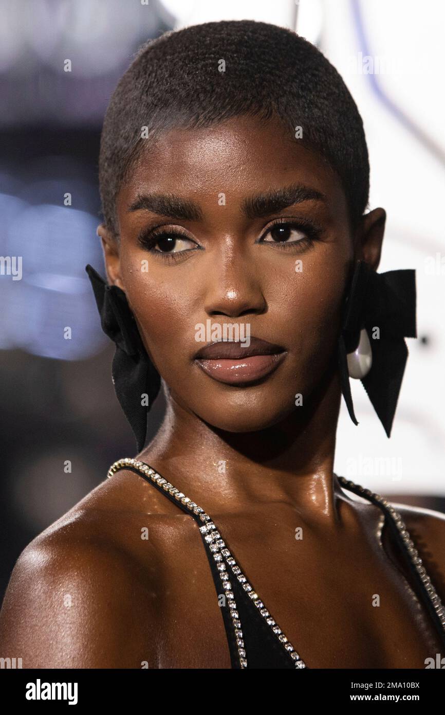Eva Apio poses for photographers upon arrival for the premiere of the ...