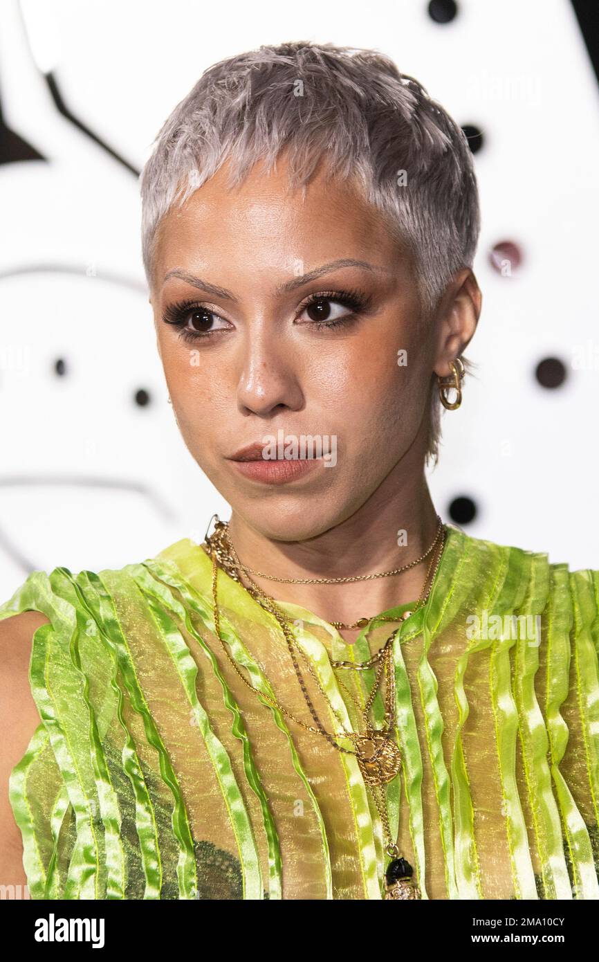 Poppy Ajudha poses for photographers upon arrival for the premiere of ...