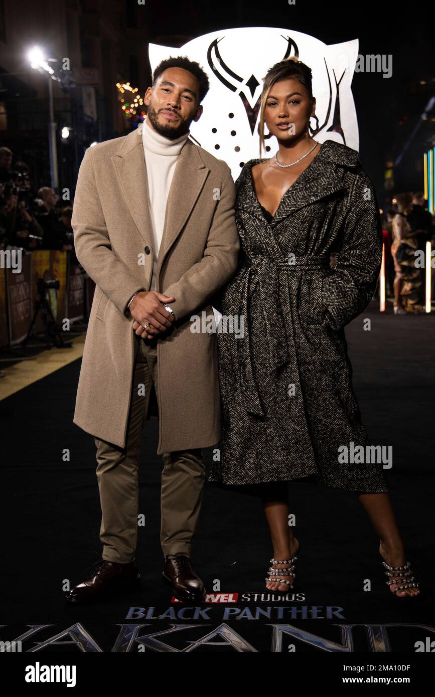 Josh Denzel and Ruby Wong pose for photographers upon arrival for the ...
