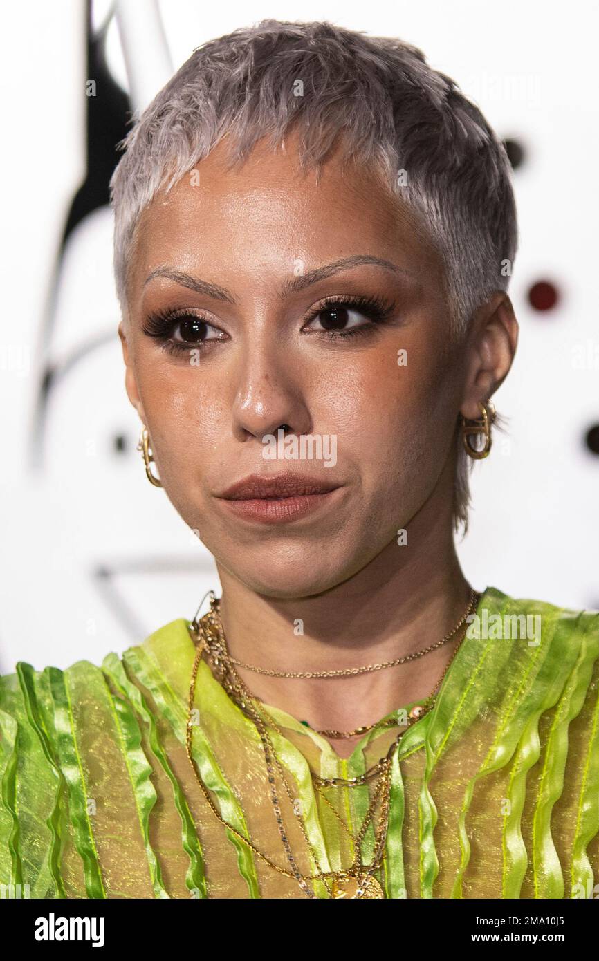 Poppy Ajudha poses for photographers upon arrival for the premiere of ...