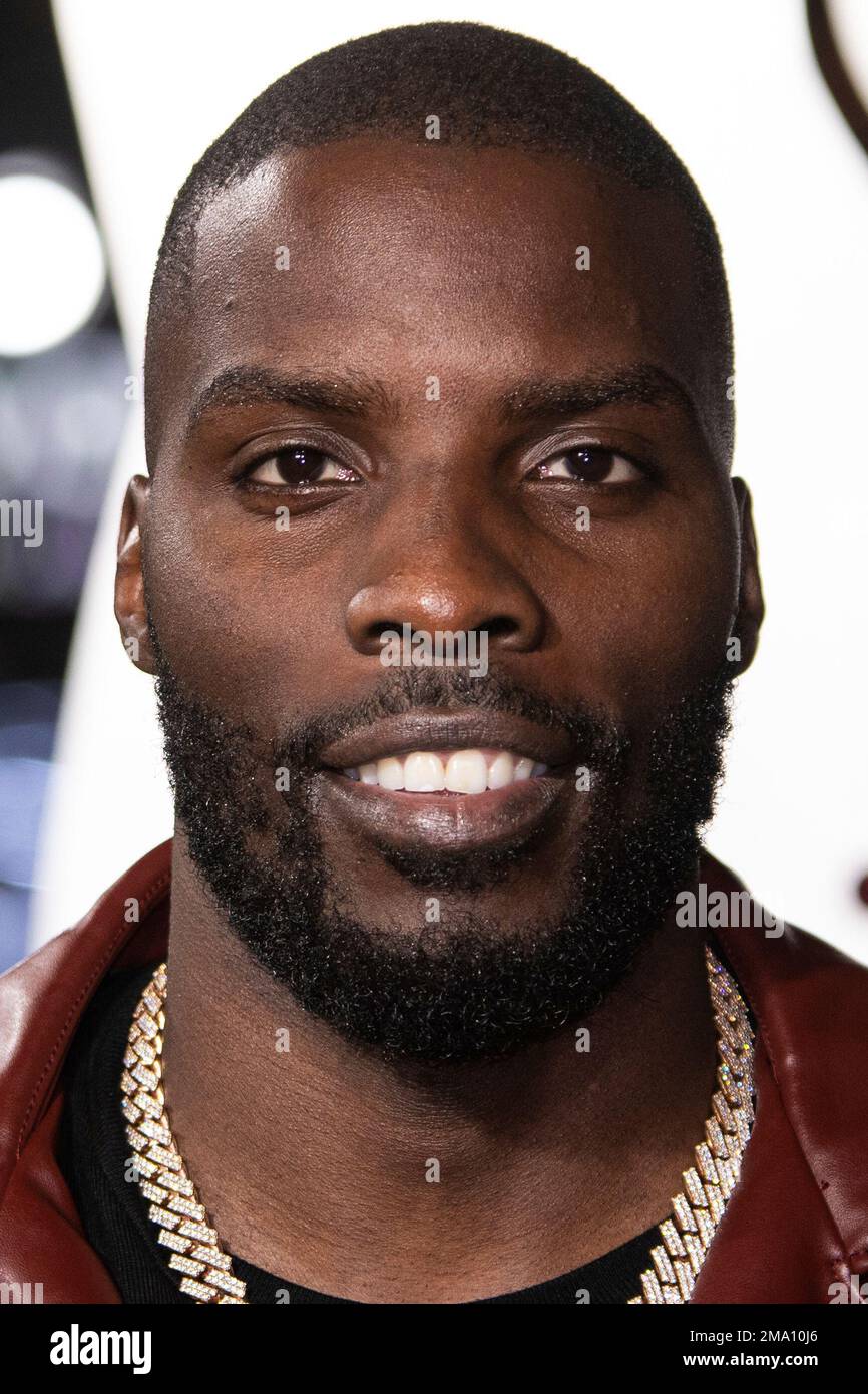 Lawrence Okolie poses for photographers upon arrival for the premiere ...
