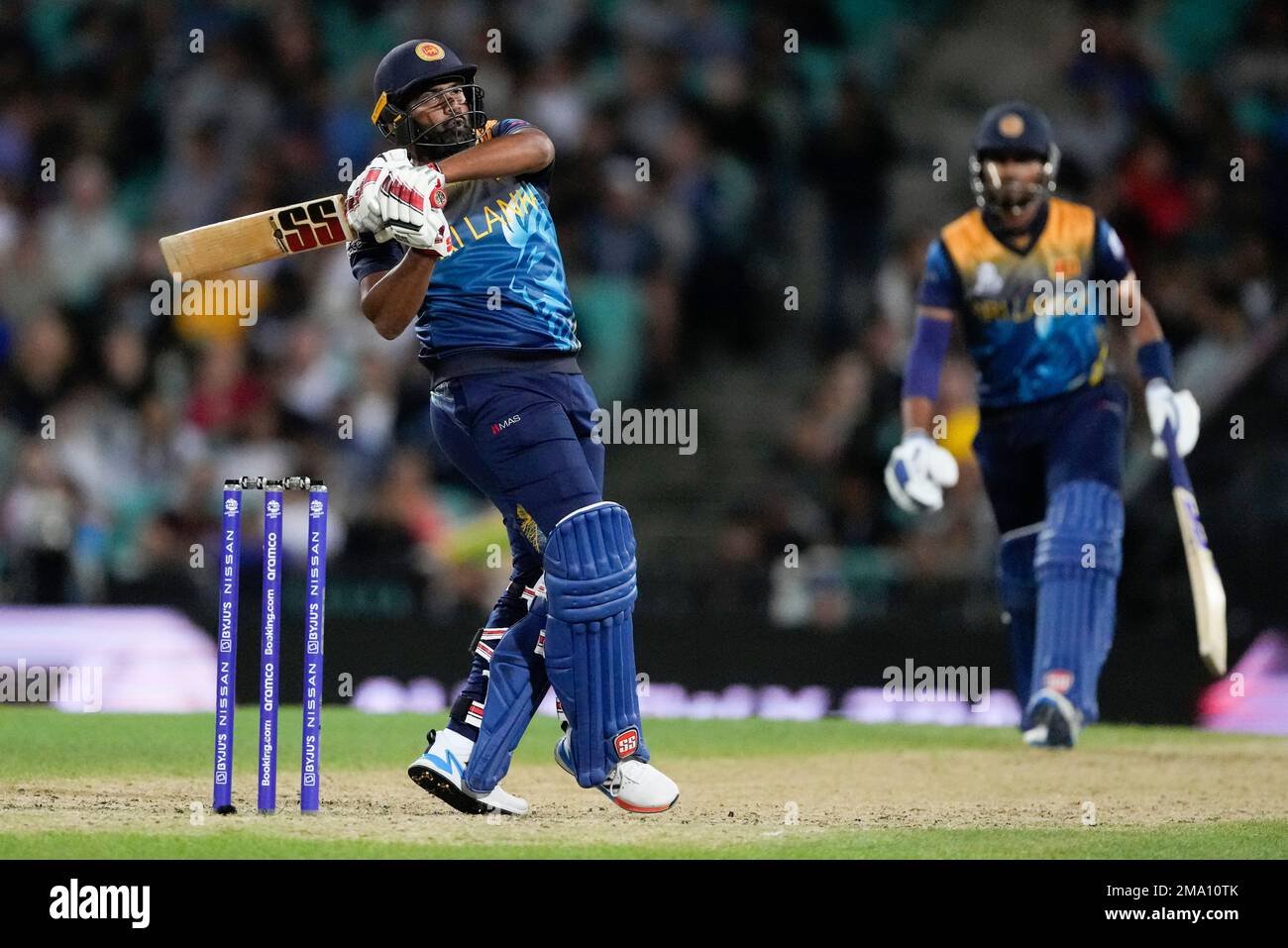 Sri Lanka's Bhanuka Rajapaksa bats during the T20 World Cup cricket ...