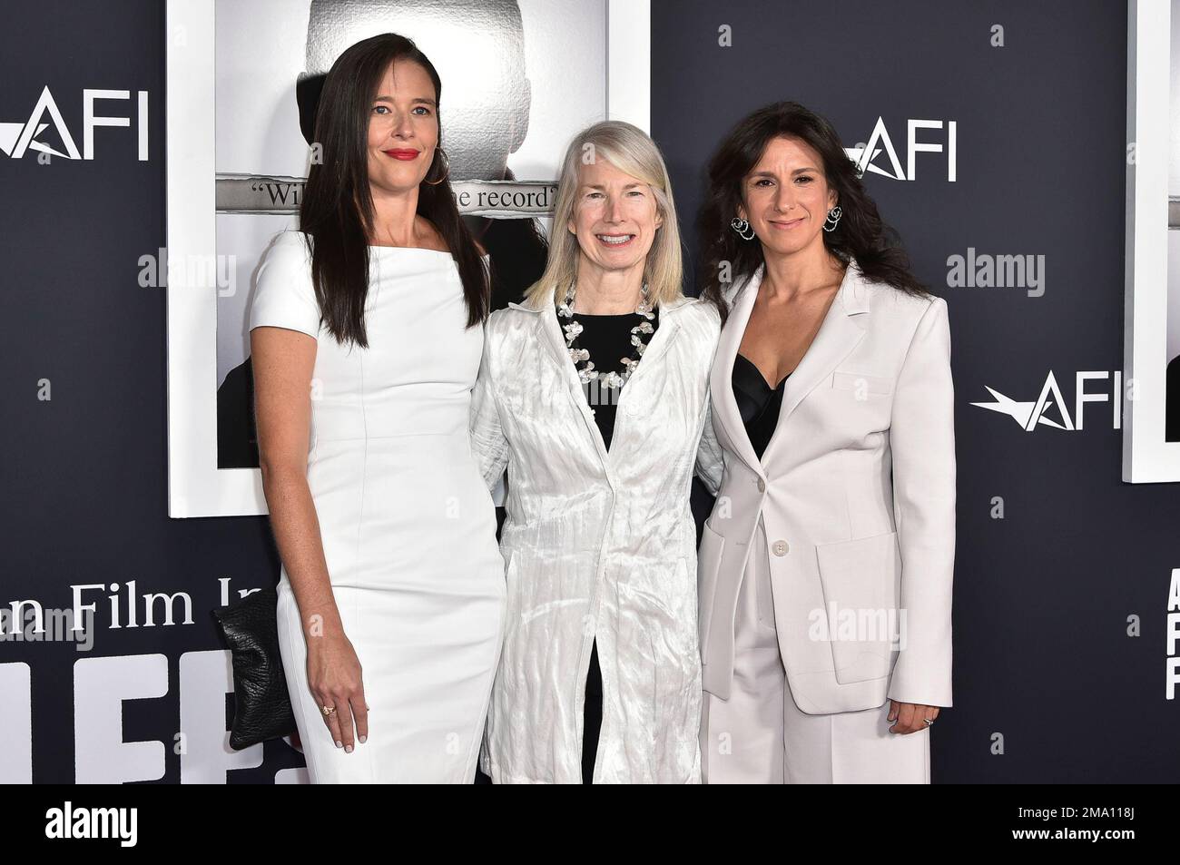 Megan Twohey, Rebecca Corbett and Jodi Kantor, from left, attend the ...