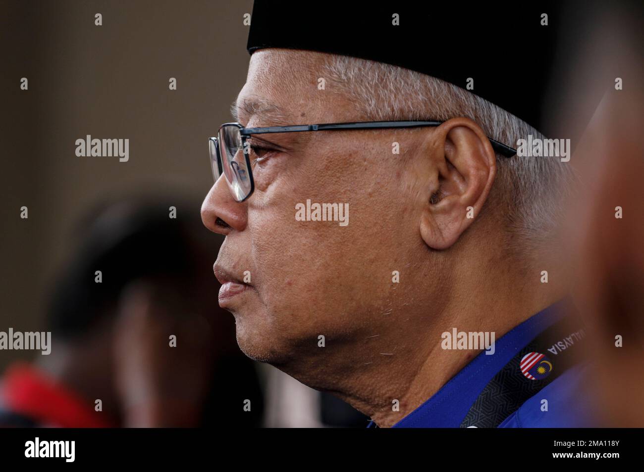 Malaysian Prime Minister Ismail Sabri Yaakob prepares to speak to media ...