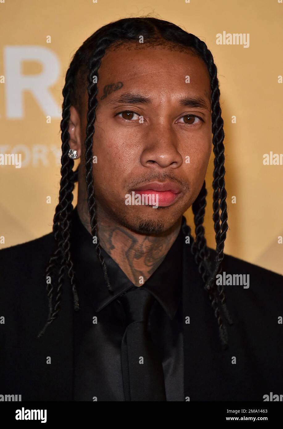 Tyga arrives at the amfAR Gala Los Angeles at The Pacific Design Center ...