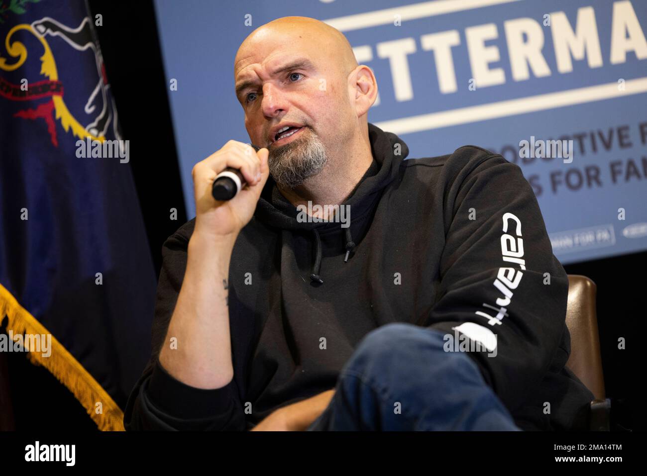 Pennsylvania Lt. Gov. John Fetterman, a Democratic candidate for U.S ...