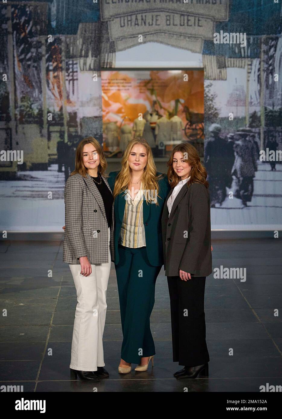 Dutch Princesses Ariane, left, Amalia, center, and Alexia, right, pose ...