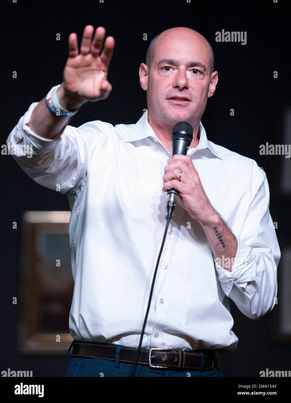 Ohio Democratic House candidate Greg Landsman speaks at a rally for ...