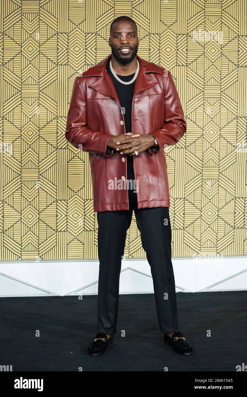 Lawrence Okolie poses for photographers upon arrival for the premiere ...