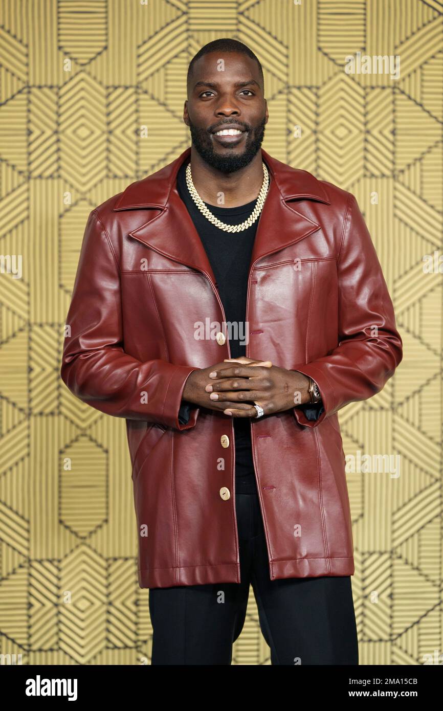 Lawrence Okolie poses for photographers upon arrival for the premiere ...
