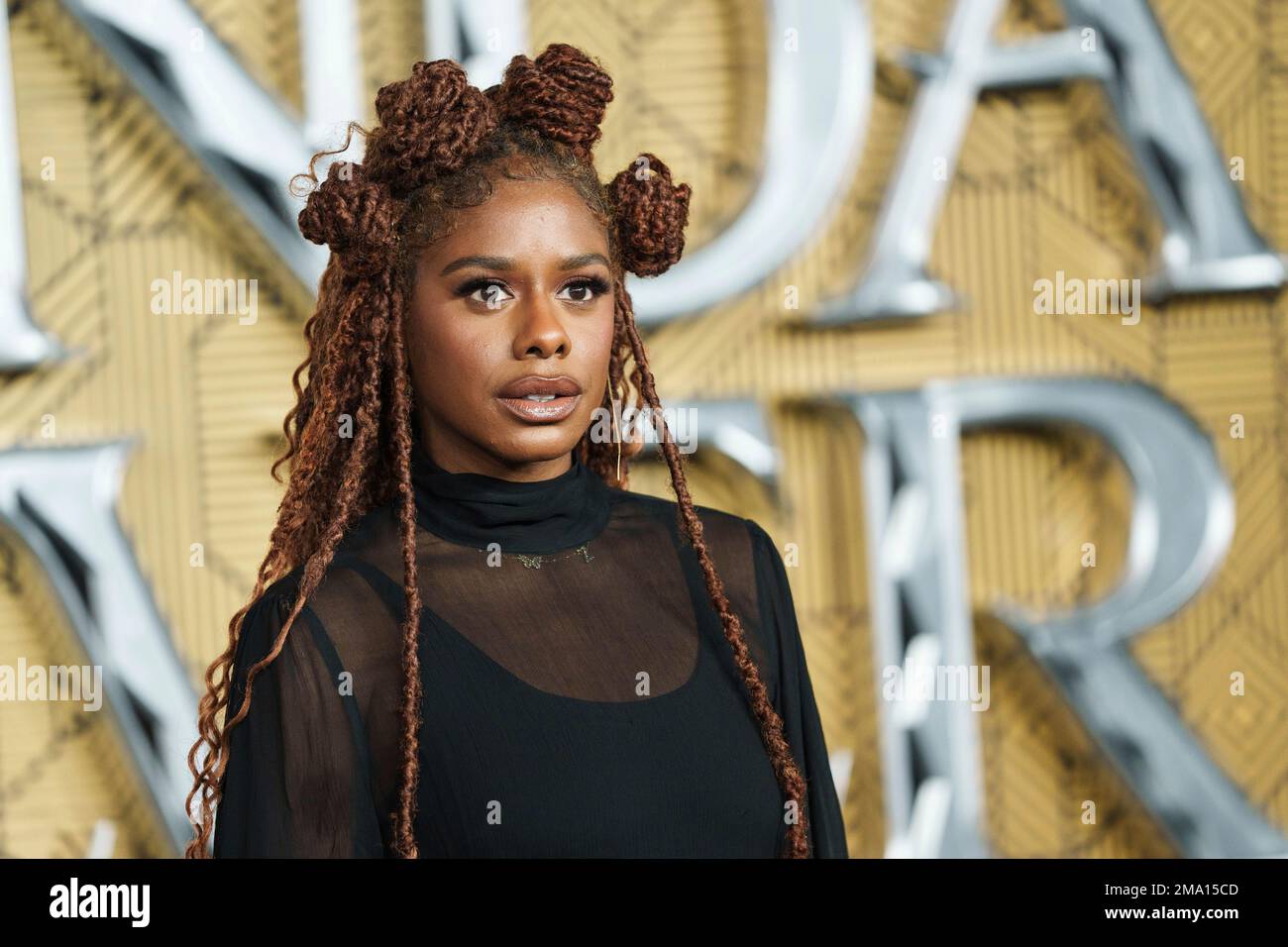 Zeze Millz poses for photographers upon arrival for the premiere of the ...